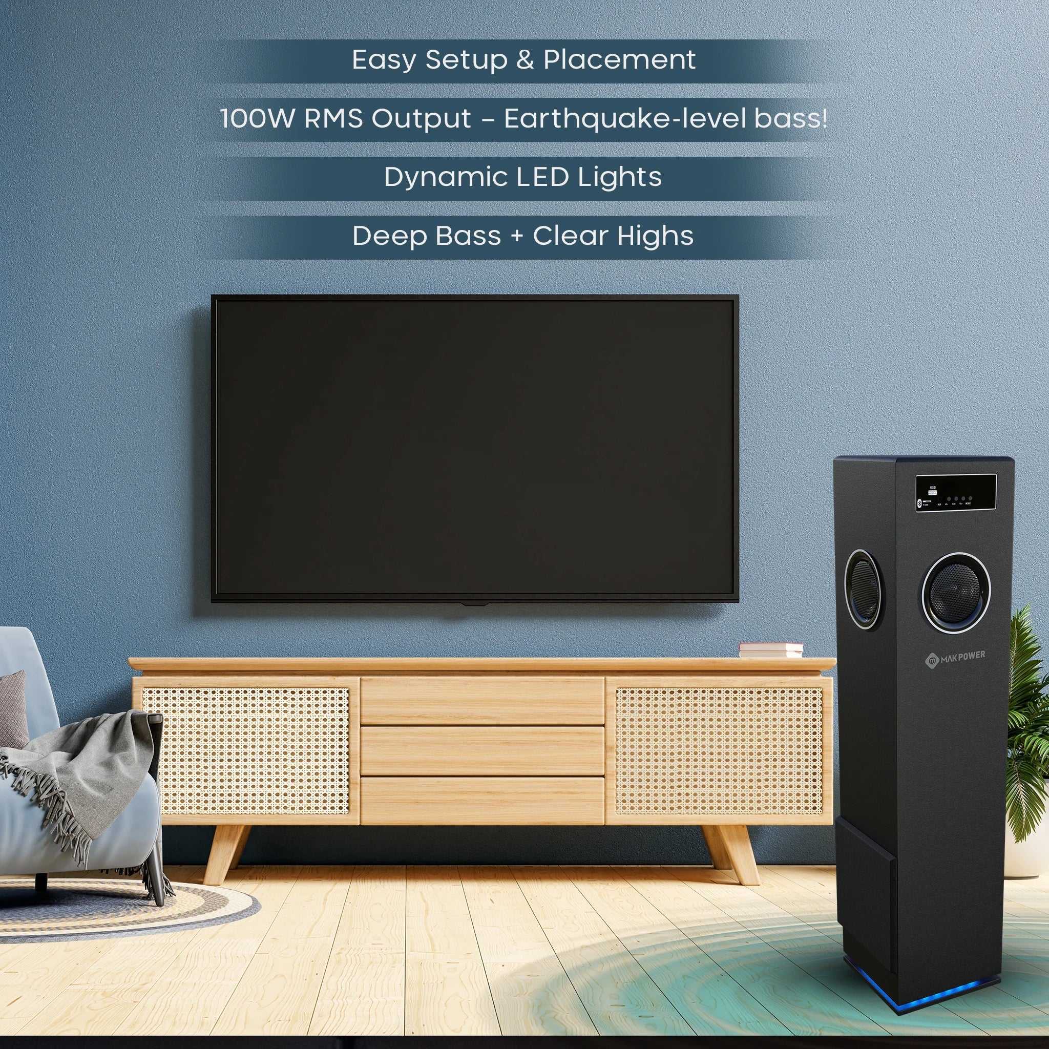 Tower Speaker: 100W Bluetooth for Ultimate Sound | City Tower ...
